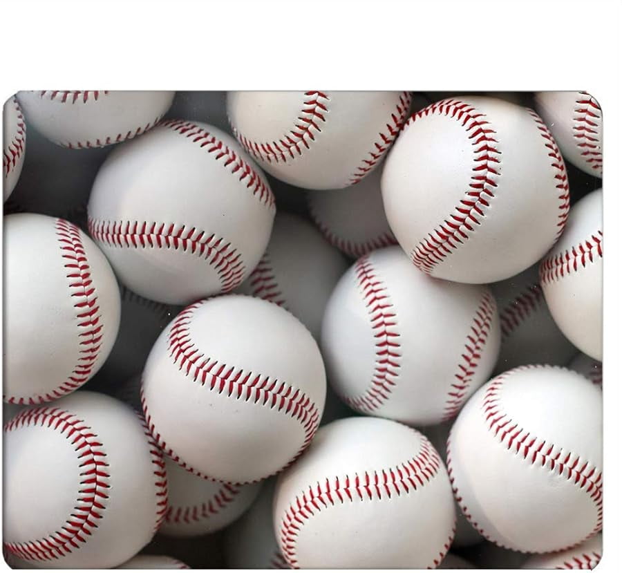 Baseball Gaming Mousepad Baseball Balls Sports White Mouse Pad Mouse ...