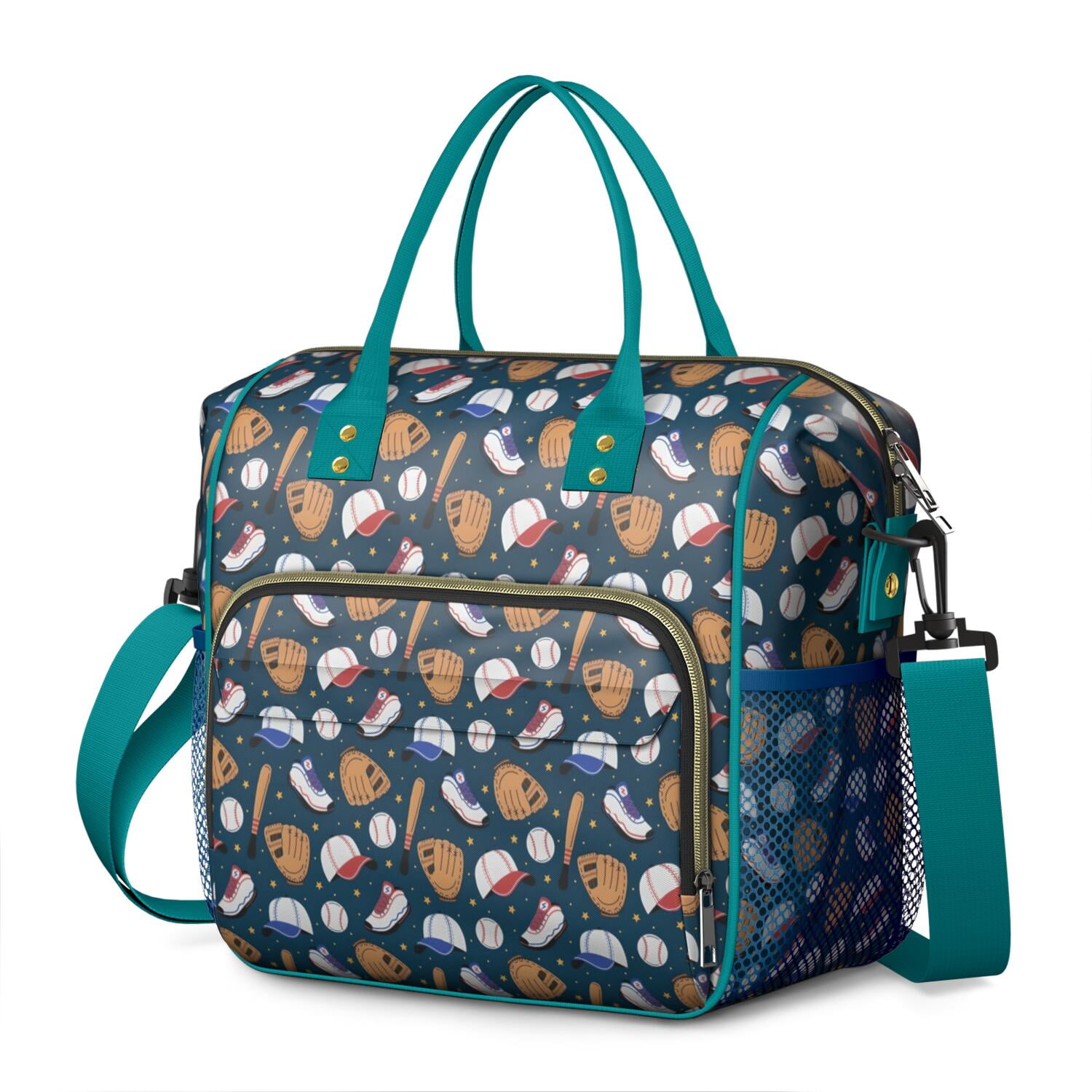 Baseball Gear Pattern Womens Lunch Box for Work,Insulated Large Lunch ...