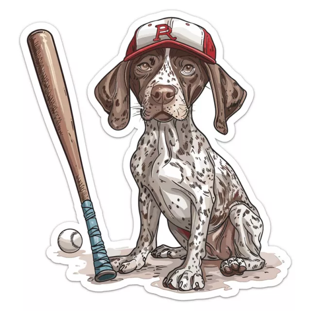 Baseball German Shorthaired Pointer Dog Sticker Phone Decal Water ...