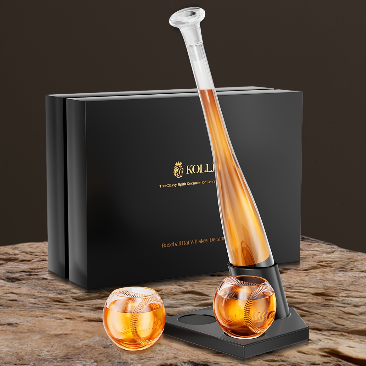 [Baseball Gifts for Men] Lodemi Whiskey Decanter Sets for Men - 20oz ...