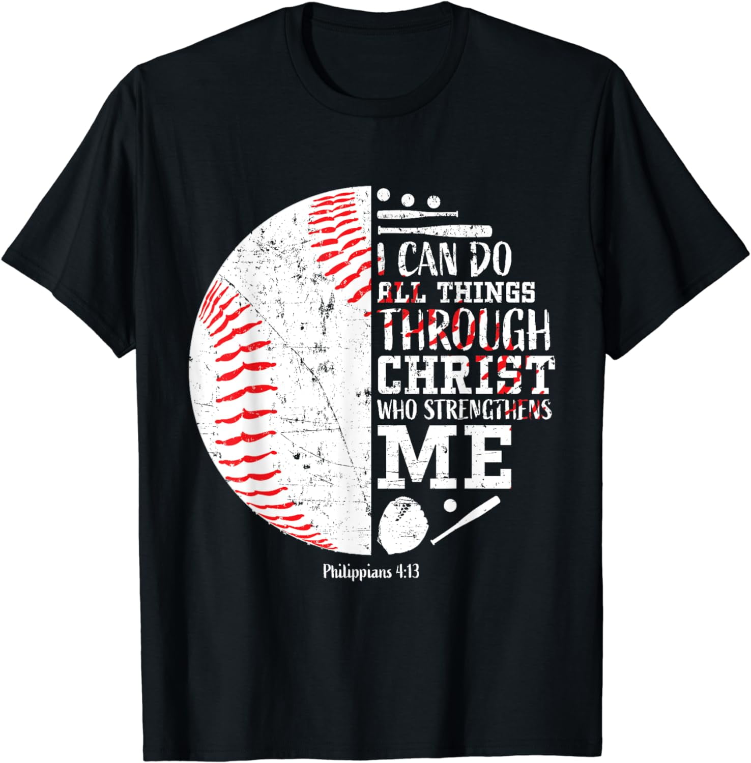 Baseball Gifts Teen Boys Men Kids Christian Religious Verse T-Shirt ...