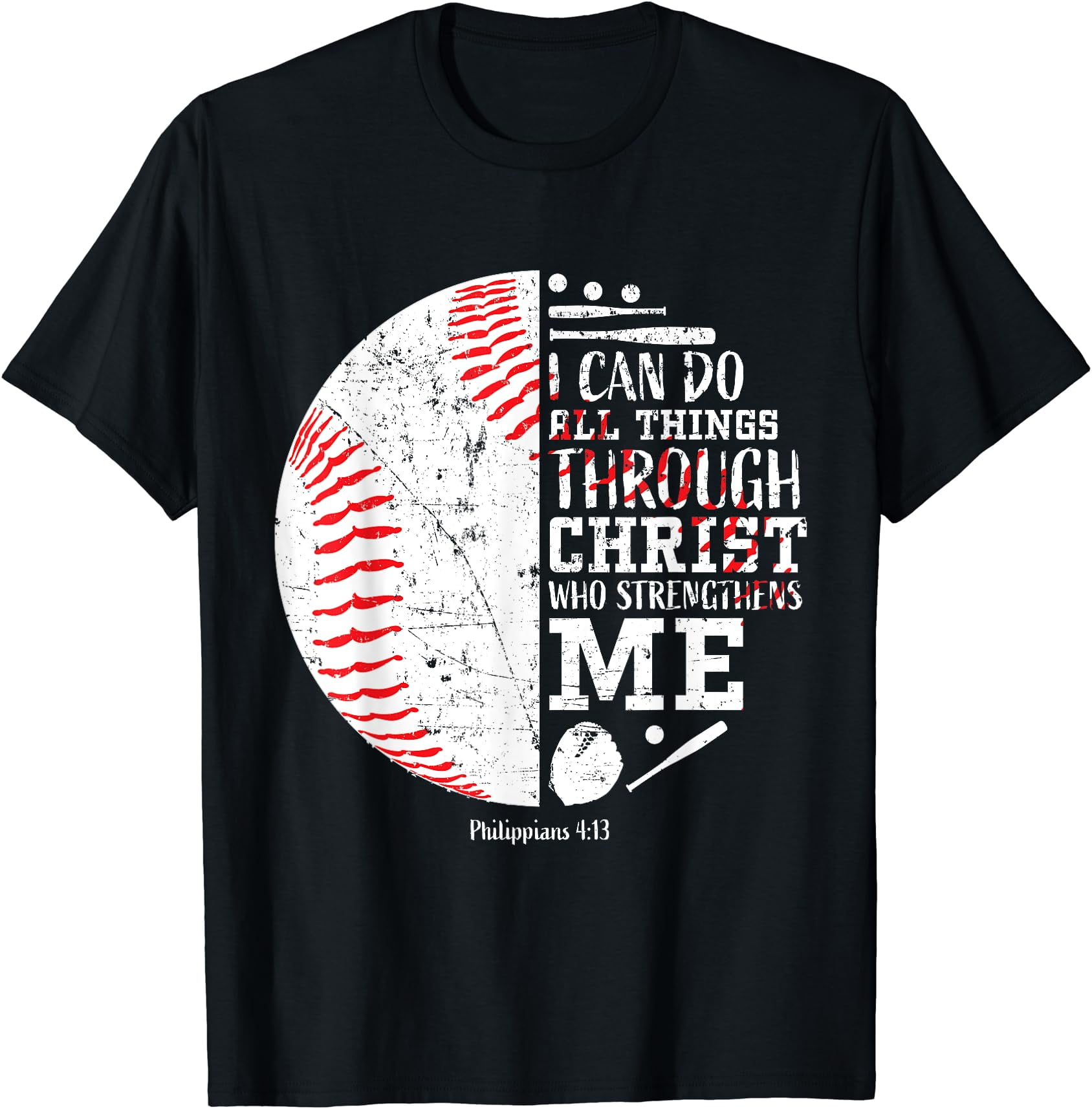 Baseball Gifts Teen Boys Men Kids Christian Religious Verse T-Shirt ...