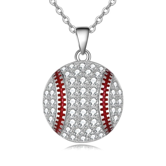 Baseball Gifts for Women Sterling Silver Baseball Pendant Necklace ...