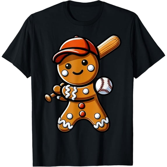 Baseball Gingerbread Man Baseball T-Shirt - Walmart.com