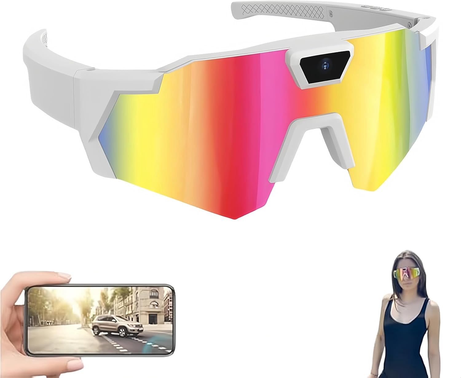 Baseball Glasses with Camera, Sunglasses with Camera,1080P HD Pov ...