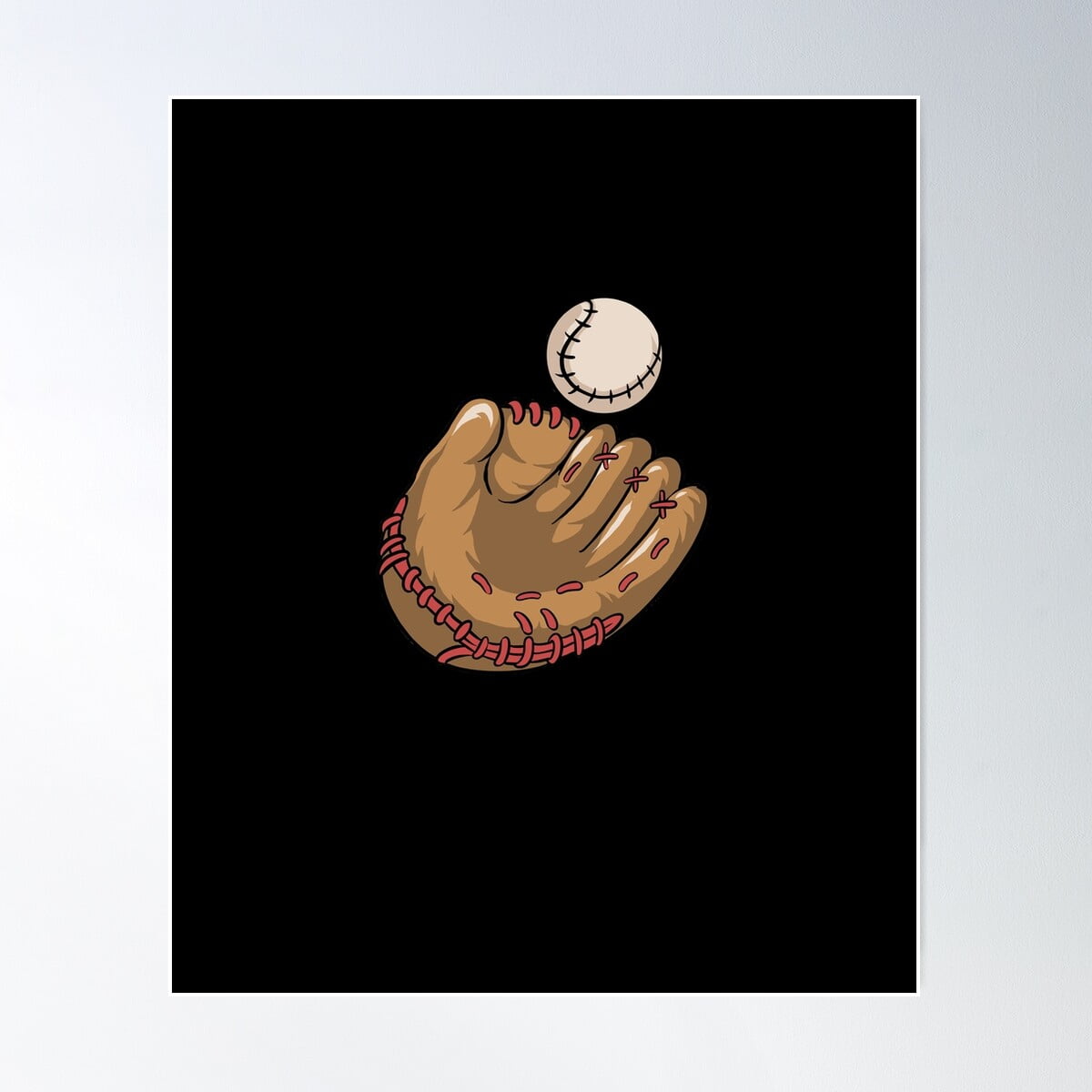 Baseball Glove Baseball Player Poster Wall Art Bedroom Wall Art ...