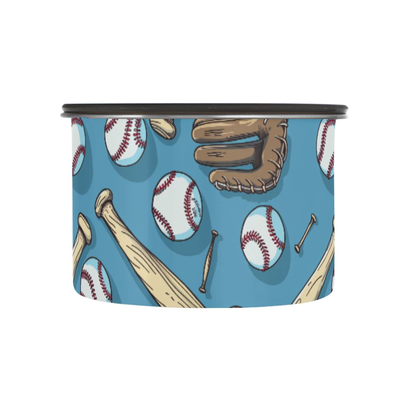 Baseball Glove Bat Airtight Coffee Bean Canister 17oz Food Storage ...