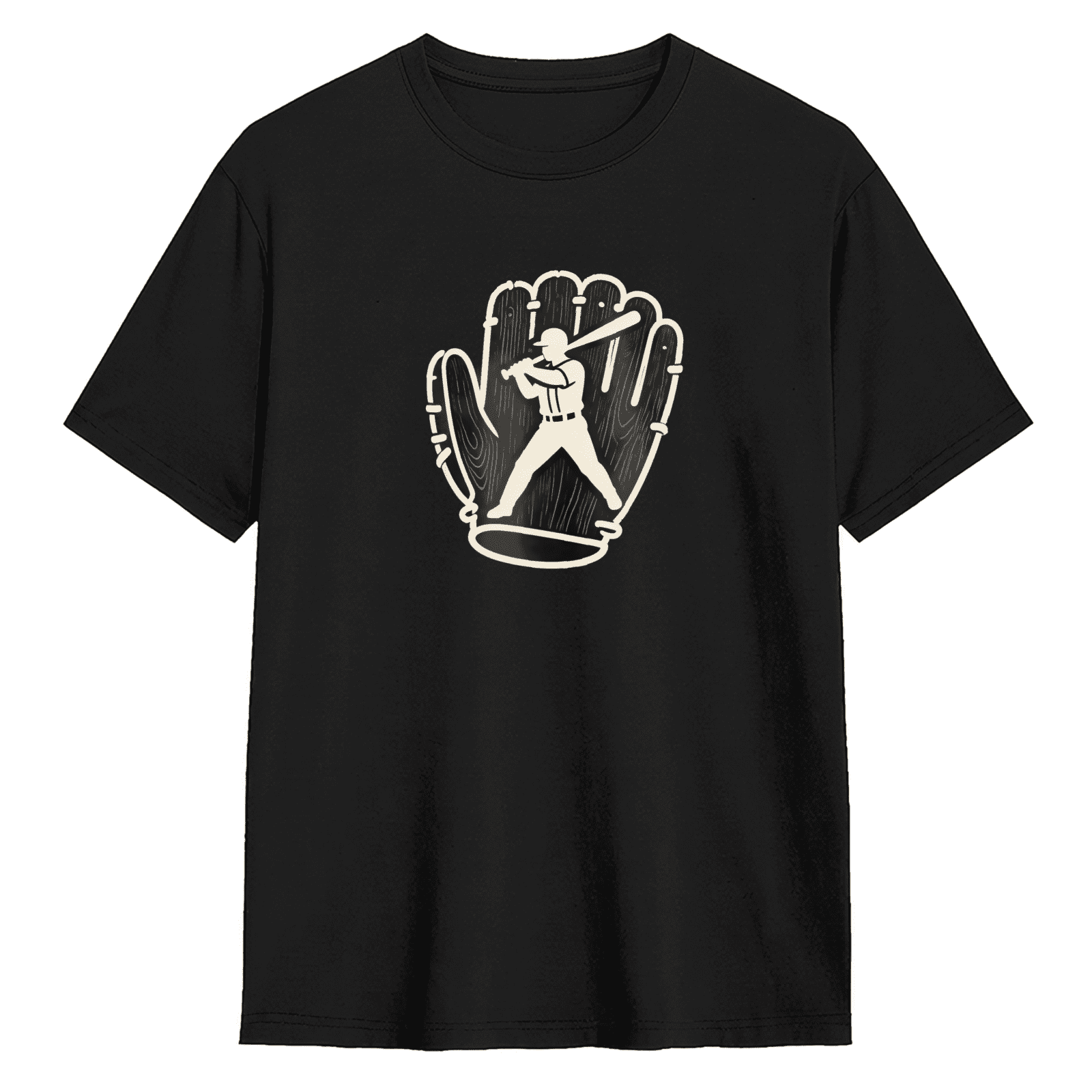 Baseball Glove Batter Vintage Graphic Tee for Men, Witty BBQ Cotton ...