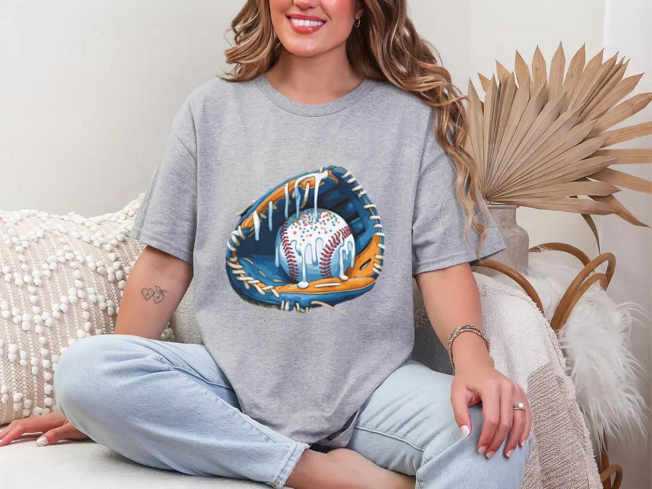 Baseball Glove Drip Sweet Sprinkle Summer T-Shirt, for men & women, up ...