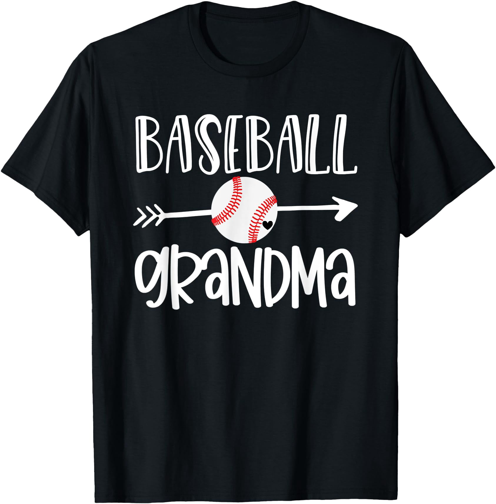 Baseball Grandma Shirt From Grandson Cute Arrow Heart Game T-Shirt ...