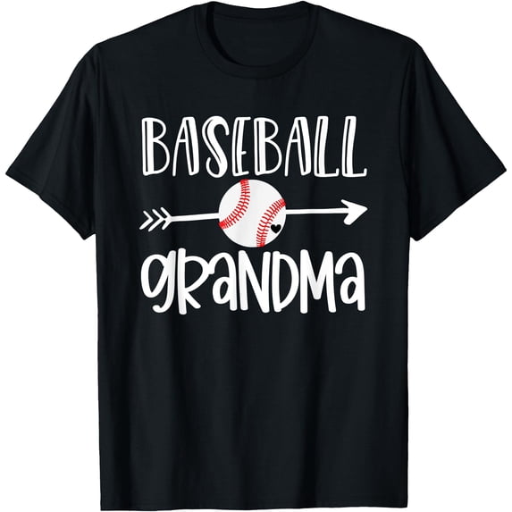 Baseball Grandma Shirt From Grandson Cute Arrow Heart Game T-Shirt ...
