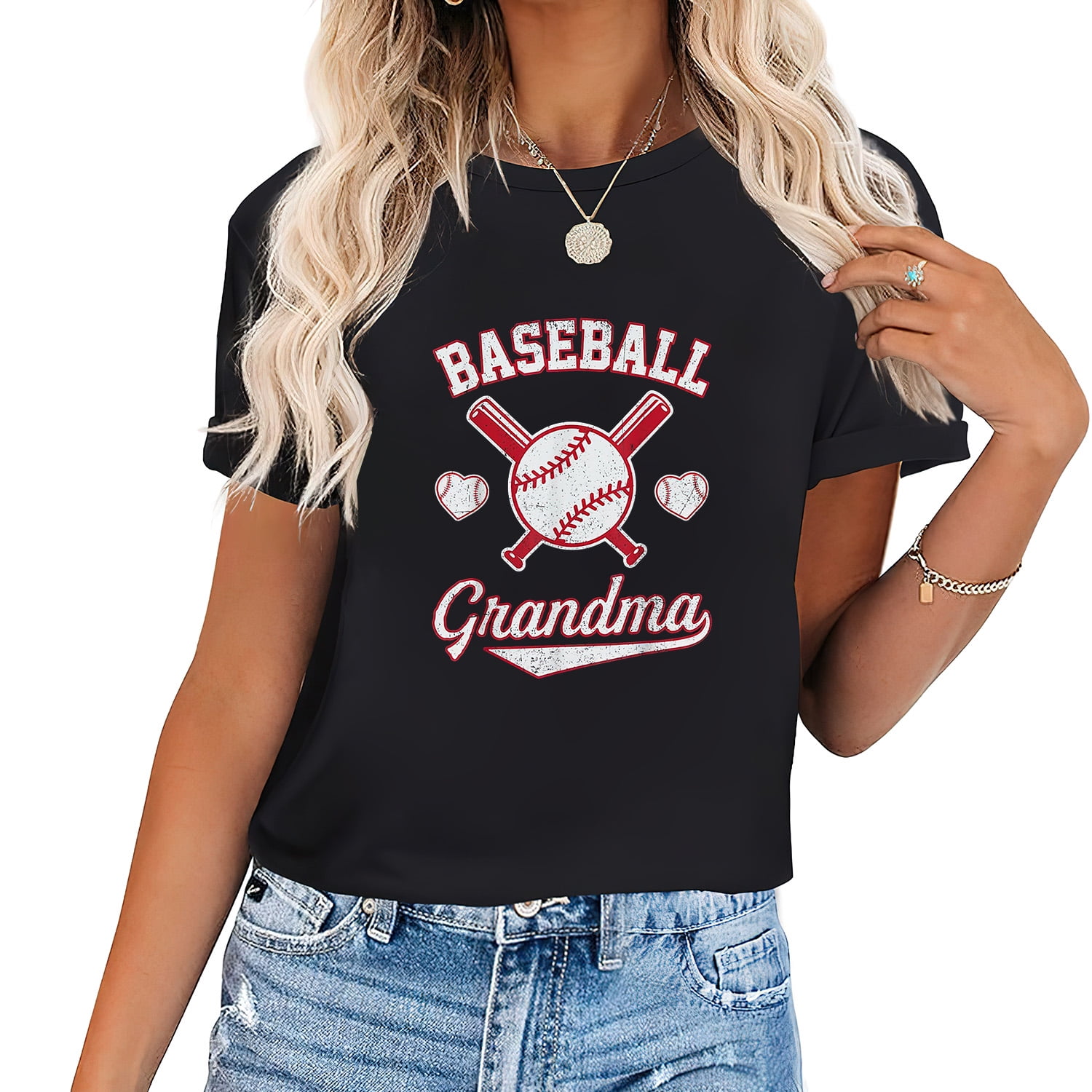 Baseball Grandma Vintage Mother'S Day Gifts Catcher Pitcher T-Shirt ...
