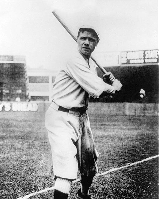 Baseball Great Babe Ruth New York Yankees - 24x36 Inch Glossy Laminated ...