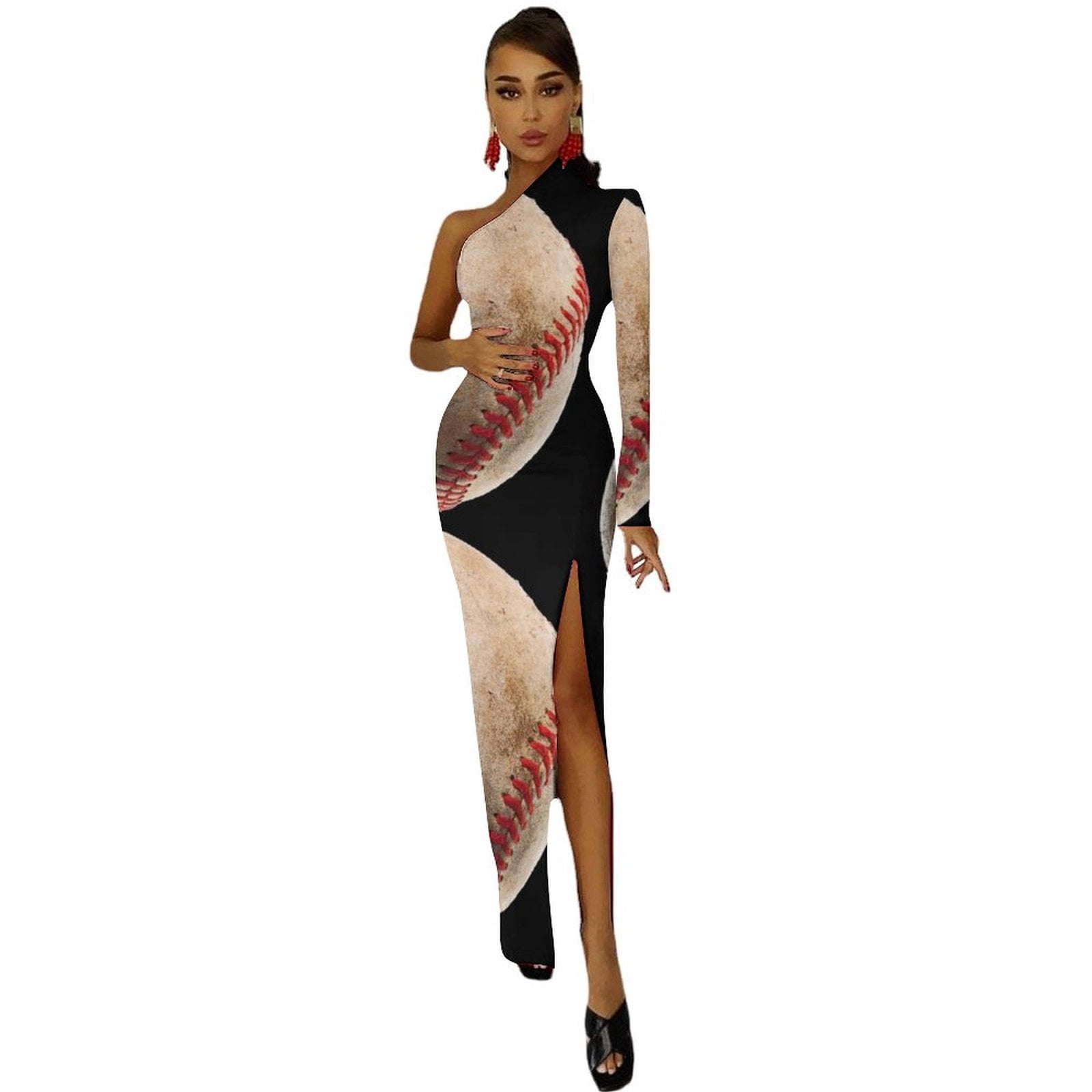 Baseball Half Dleeve Split Dress dresses for special events Clothing ...