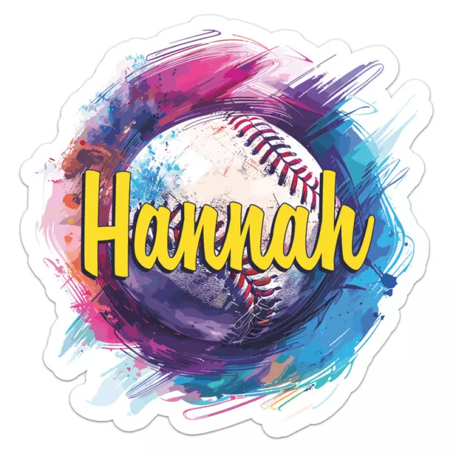 Baseball Hannah Sticker Phone Decal Water Bottle Stickers Car Decals ...