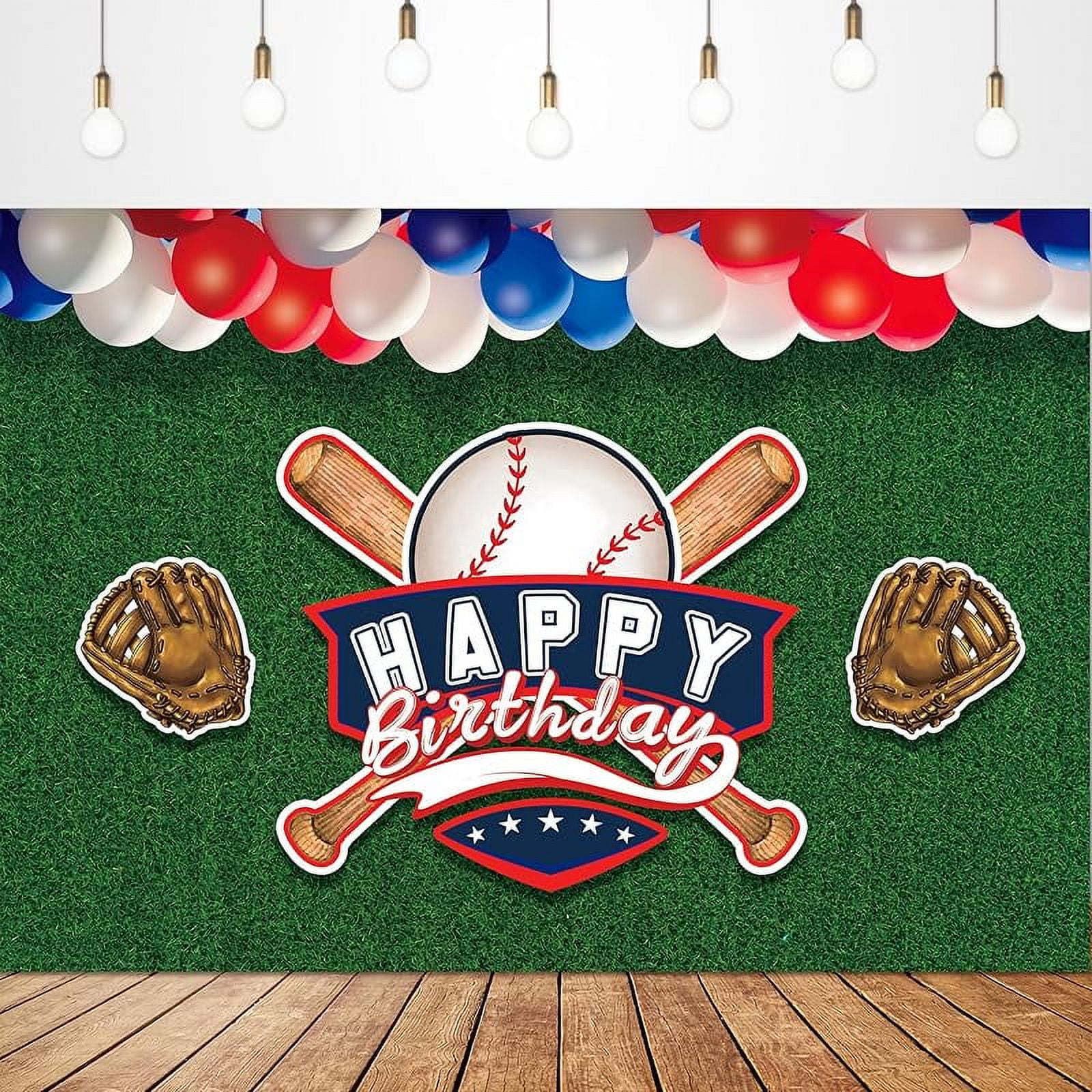 Baseball Happy Birthday Backdrop for Photography Sports Themed for Baby ...