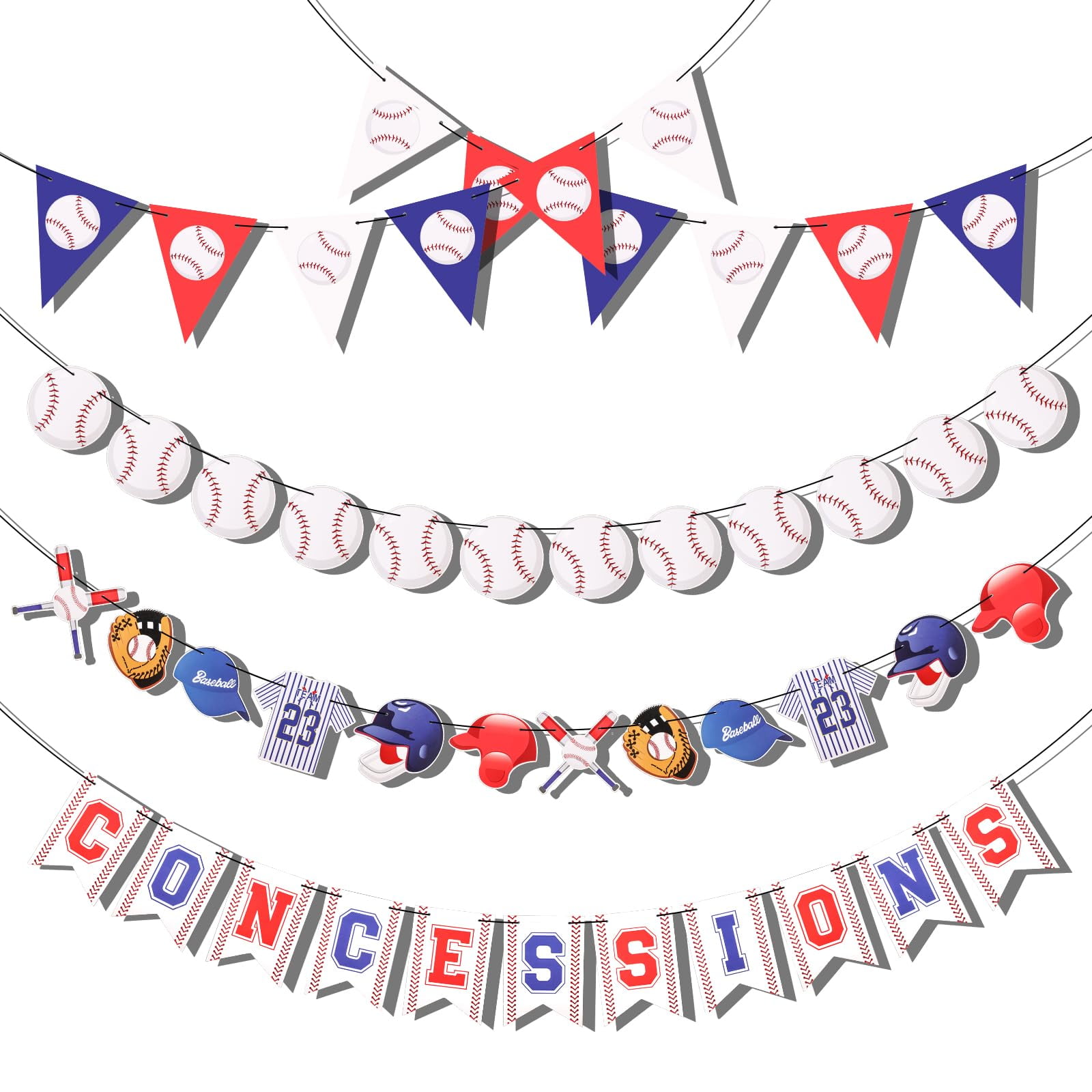 Baseball Happy Birthday Banner, Birthday Party KKS1 Decorations Themed ...