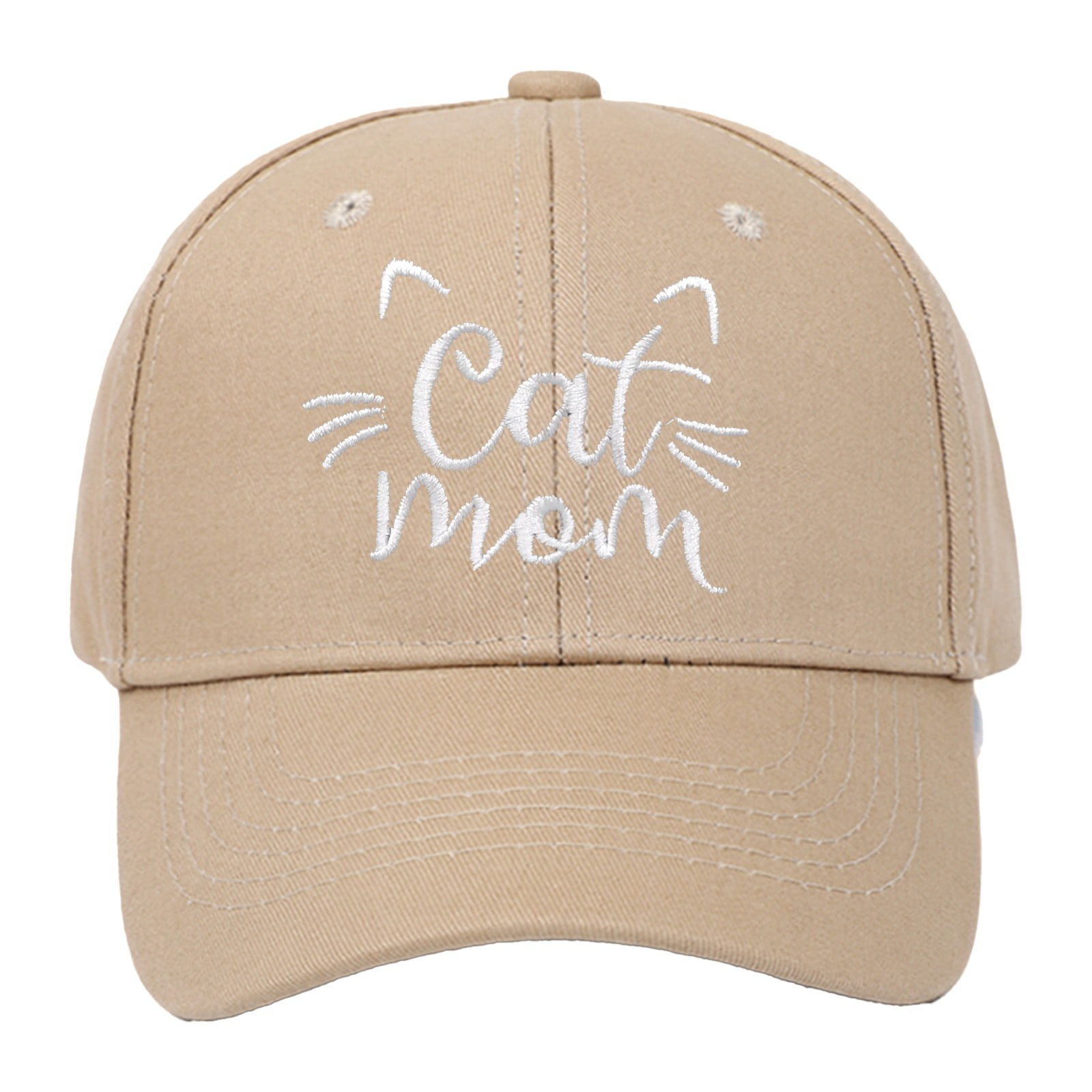 Baseball Hat CAT MOM Embroidered Baseball Cap Adjustable Hard Top ...