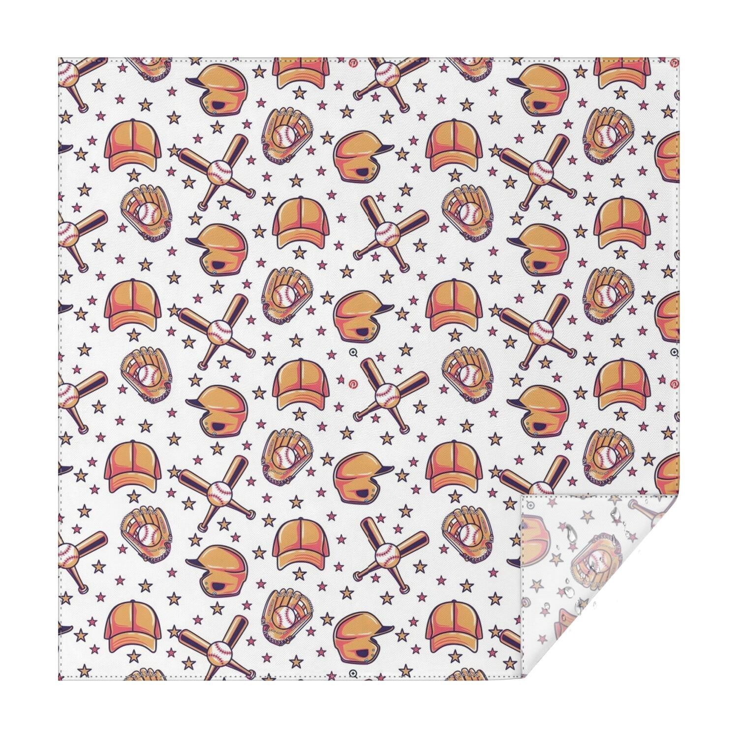 Baseball Hats Pattern Square Tablecloth,Waterproof Square Table Cover ...