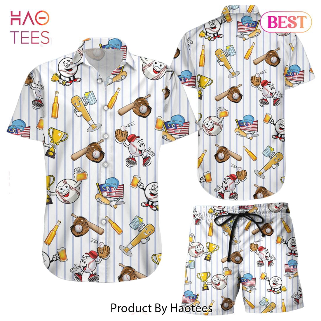 Baseball Hawaiian Shirt Baseball and Beer Aloha Hawaii Shirt Summer ...