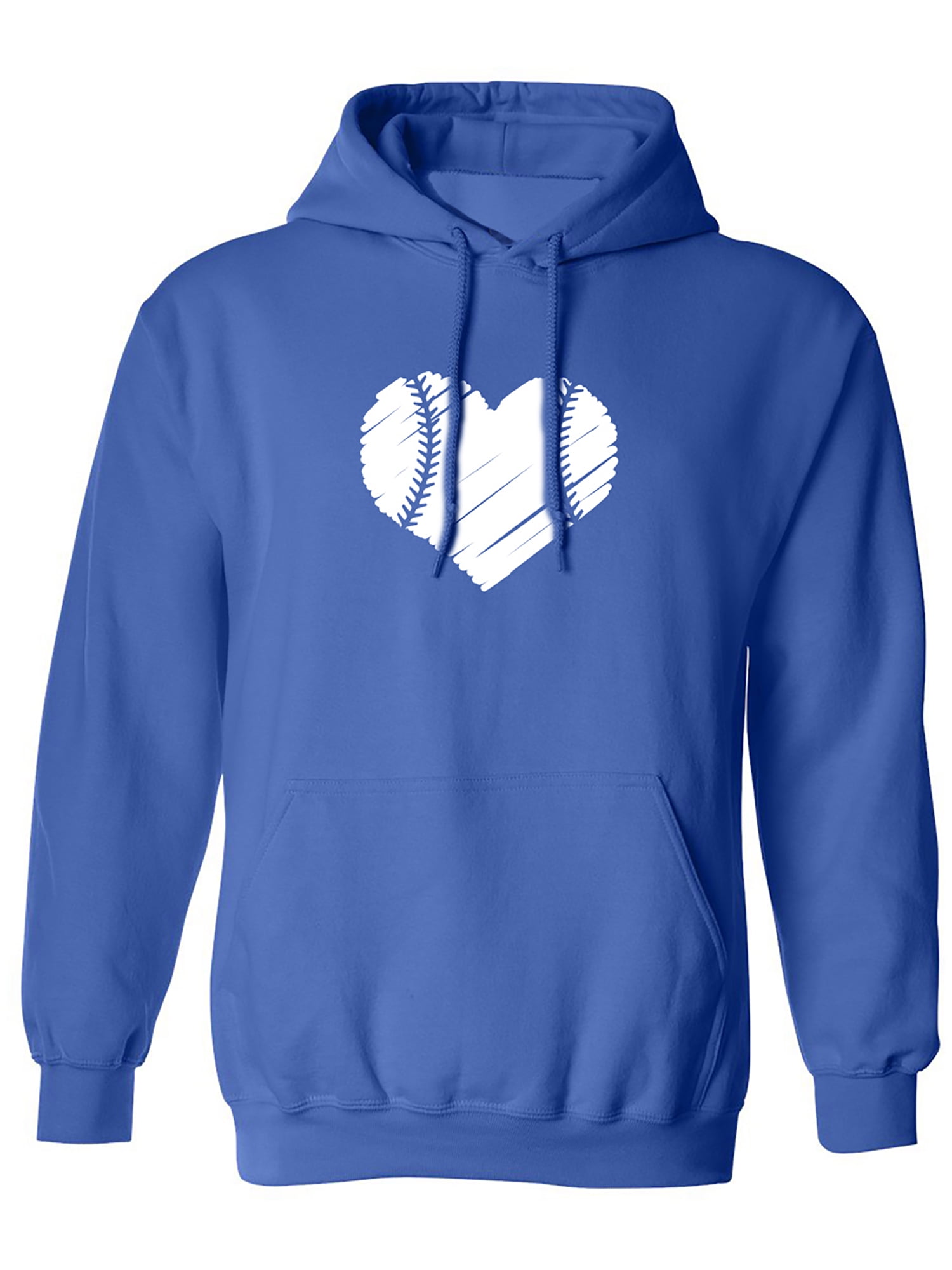 Baseball Heart Adult Hooded Sweatshirt - Walmart.com
