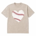 Baseball Heart Mineral Wash T-Shirt, Unisex Baseball Game Day Tee ...