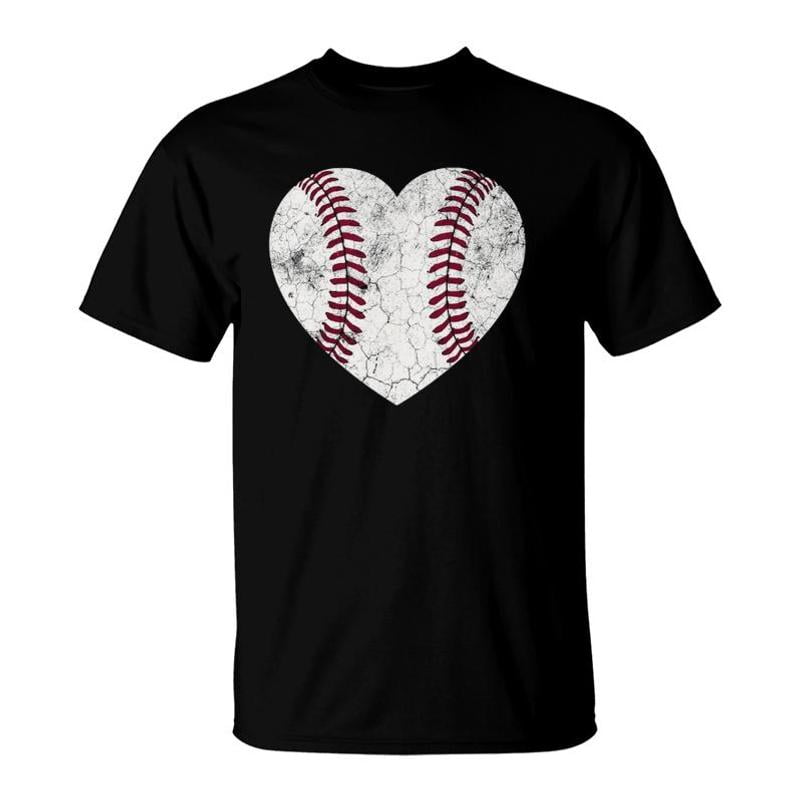 Baseball Heart Mothers Day Gift Mom Softball Womens Cute TShirt ...
