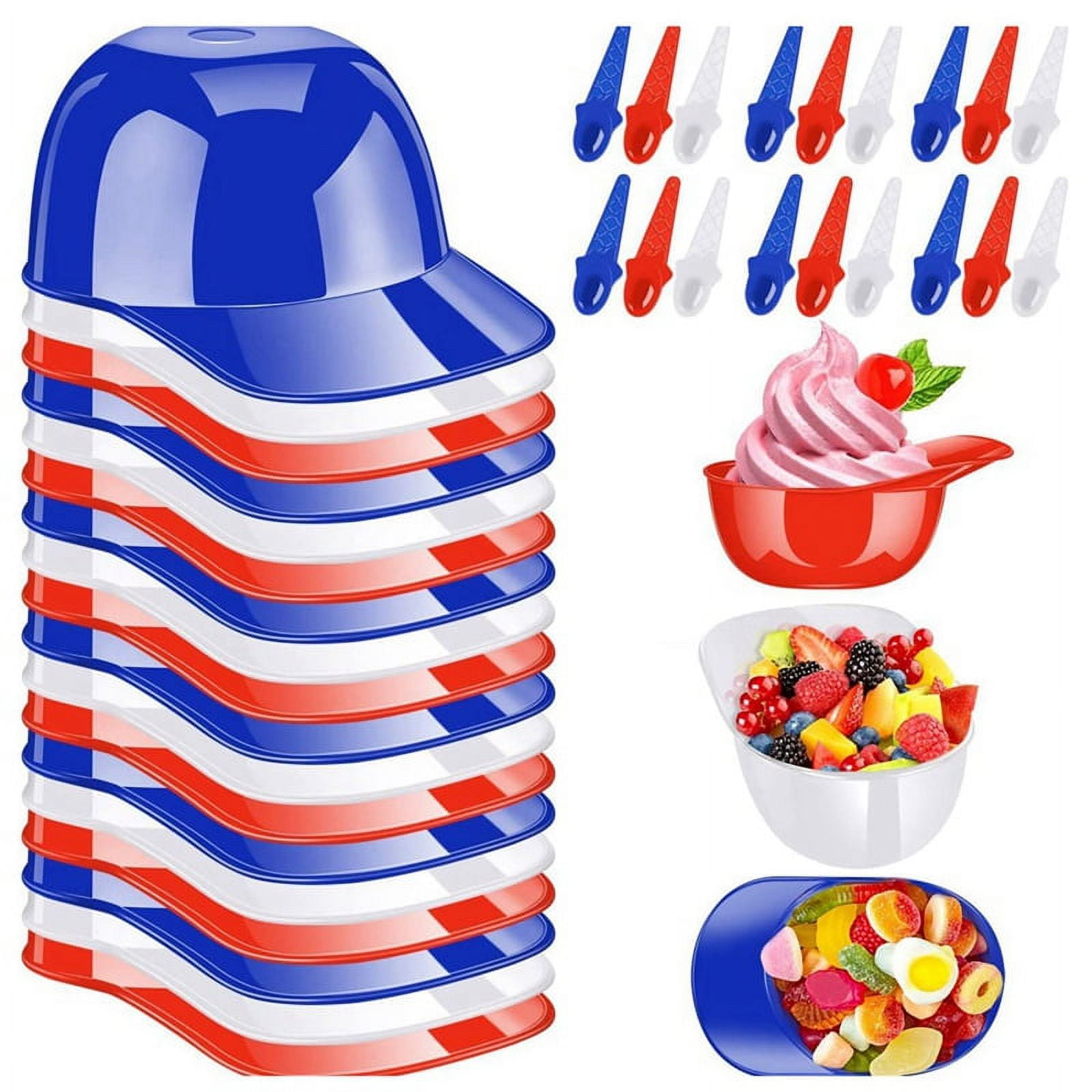 Baseball Helmet Ice Cream Snack Bowl 8 oz Mini Baseball Cap Bowls ...