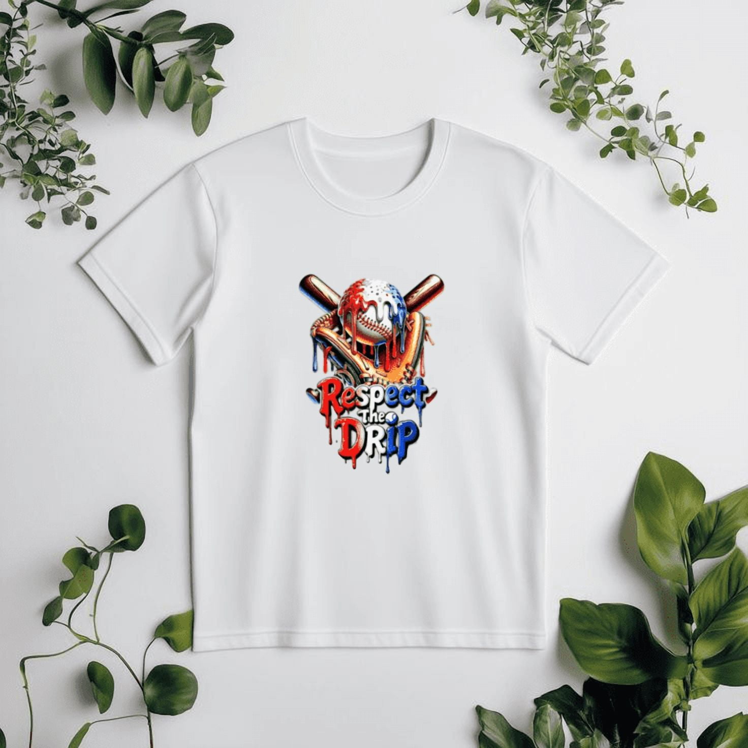 Baseball Helmet With Respect The Drip Color Splash Art Unisex T-Shirt ...