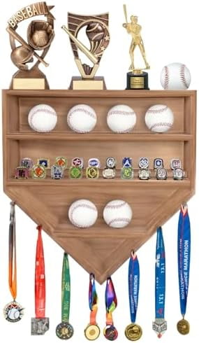 Baseball Holder Display Case Wooden Championship Ring Display Case Wall ...