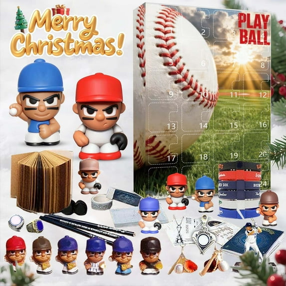 Baseball Holiday Countdown 24 Day Advent Calendar 2025 Blind Box Home ...