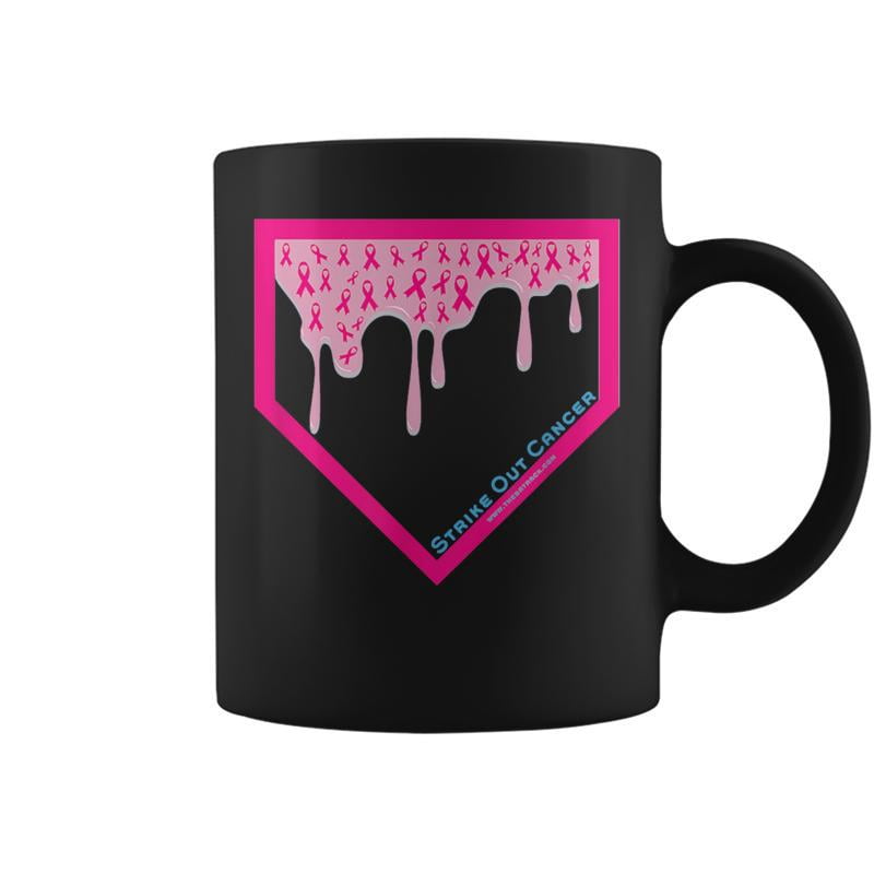 Baseball Home Plate Drip 2 Special Breast Cancer Awareness Coffee Mugs ...
