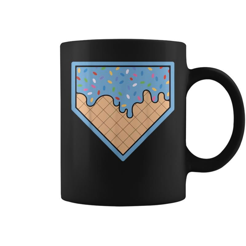 Baseball Home Plate Ice Cream Drip With Sprinkles For Boys Coffee Mugs ...