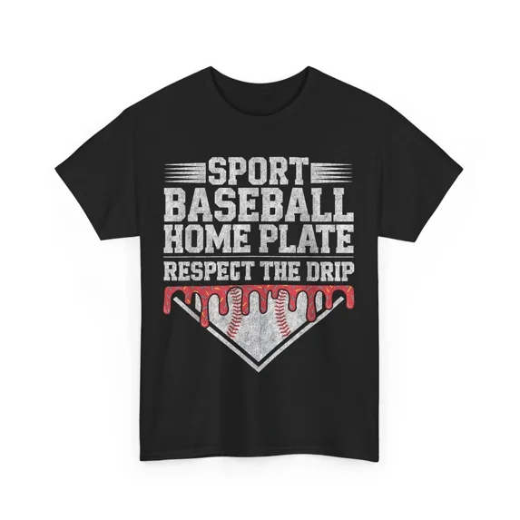 Baseball Home Plate Respect The Drip Sport Athletic Team Unisex T-Shirt ...
