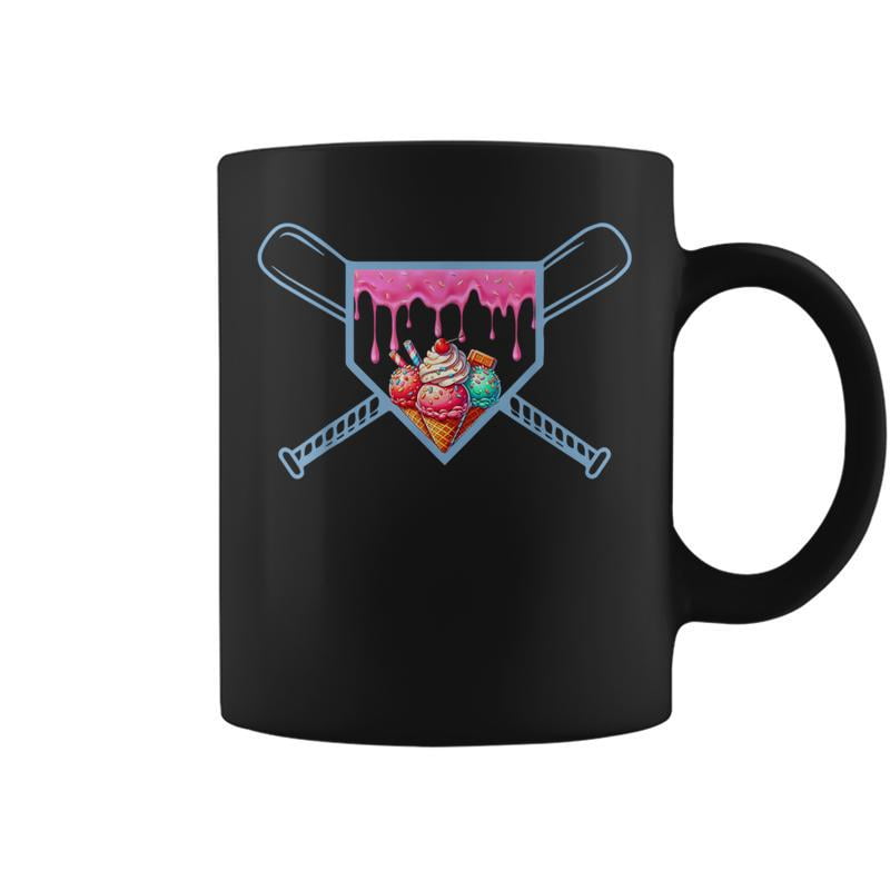 Baseball Home Plate Social Club For Boy Ice Cream Drip Coffee Mugs ...