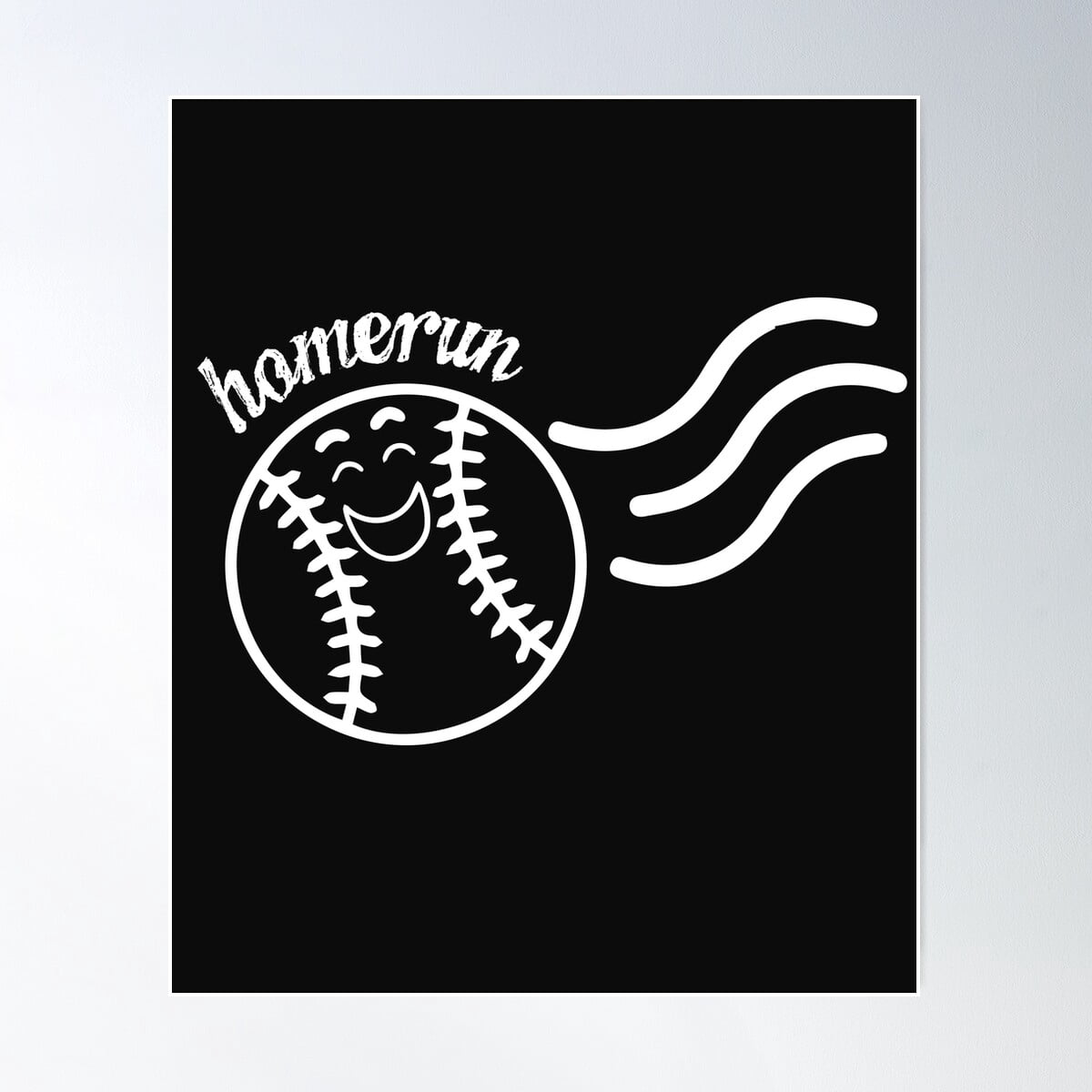 Baseball Home Run Poster Wall Art, Modern Wall Decor For Living Room ...