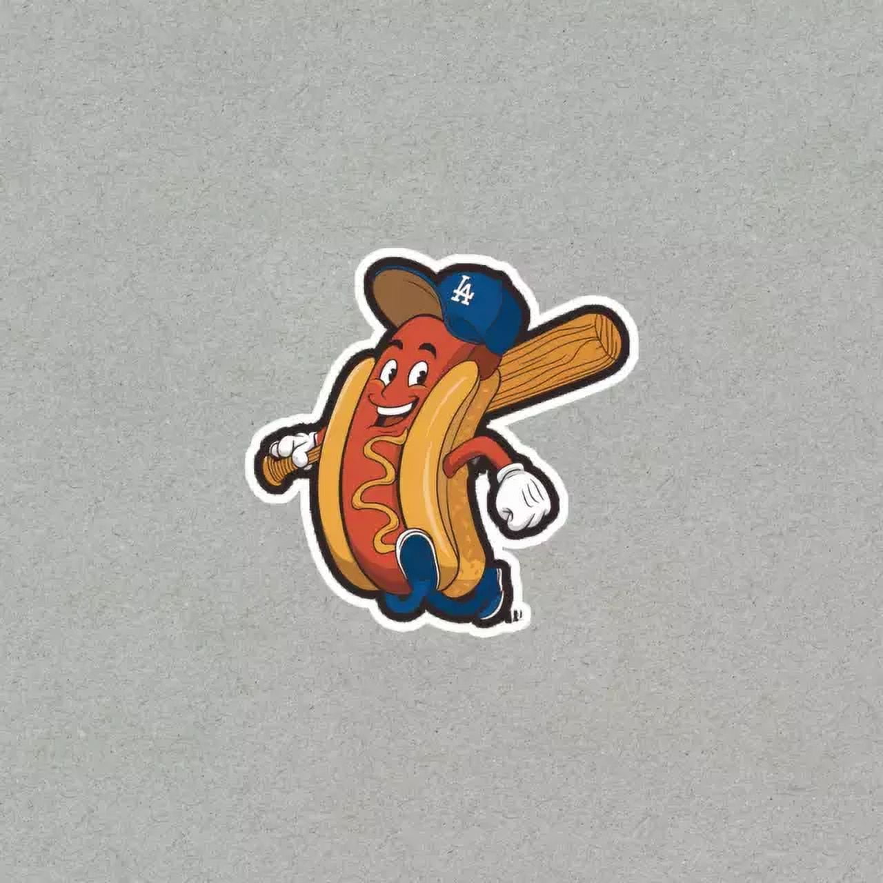 Baseball Hot Dog Mascot - Los Angeles Dodgers Sticker La Decalphone ...