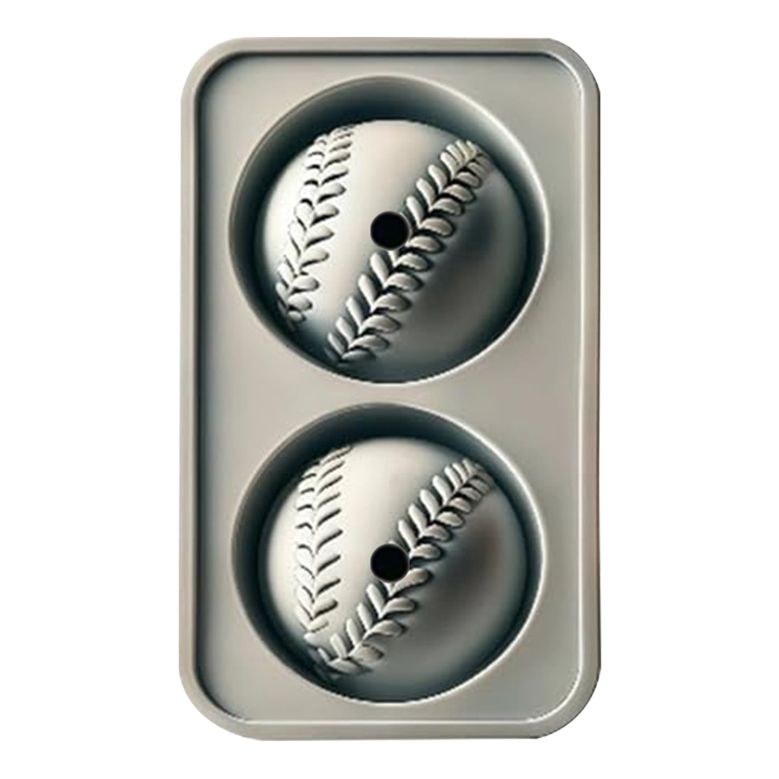 Baseball Ice Baseball Silicone Fun Shapes Ice With Funnel Large Tray ...