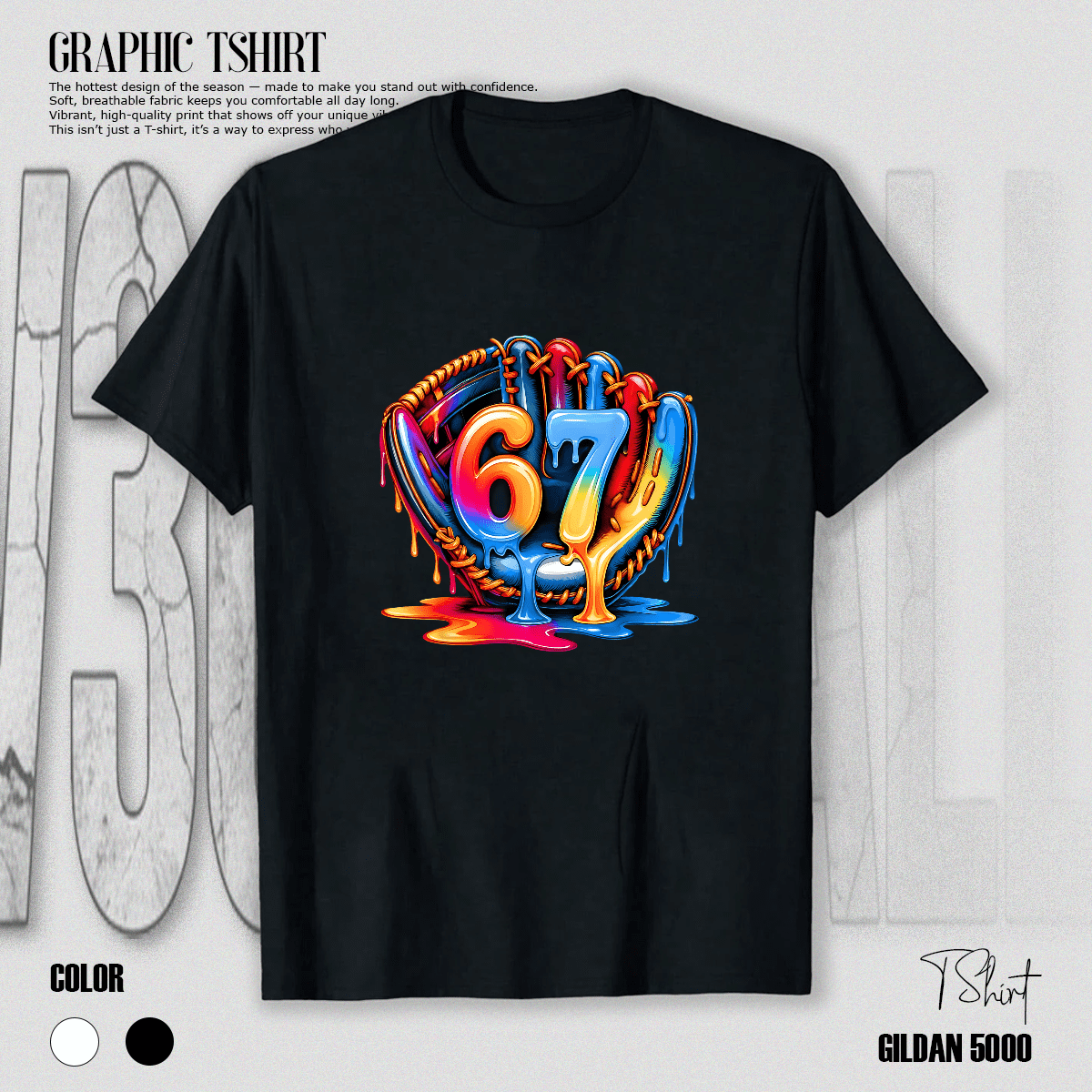 Baseball Ice Cream Drip 67 Funny Youth LifeHumor Unisex T-Shirt V16273 ...