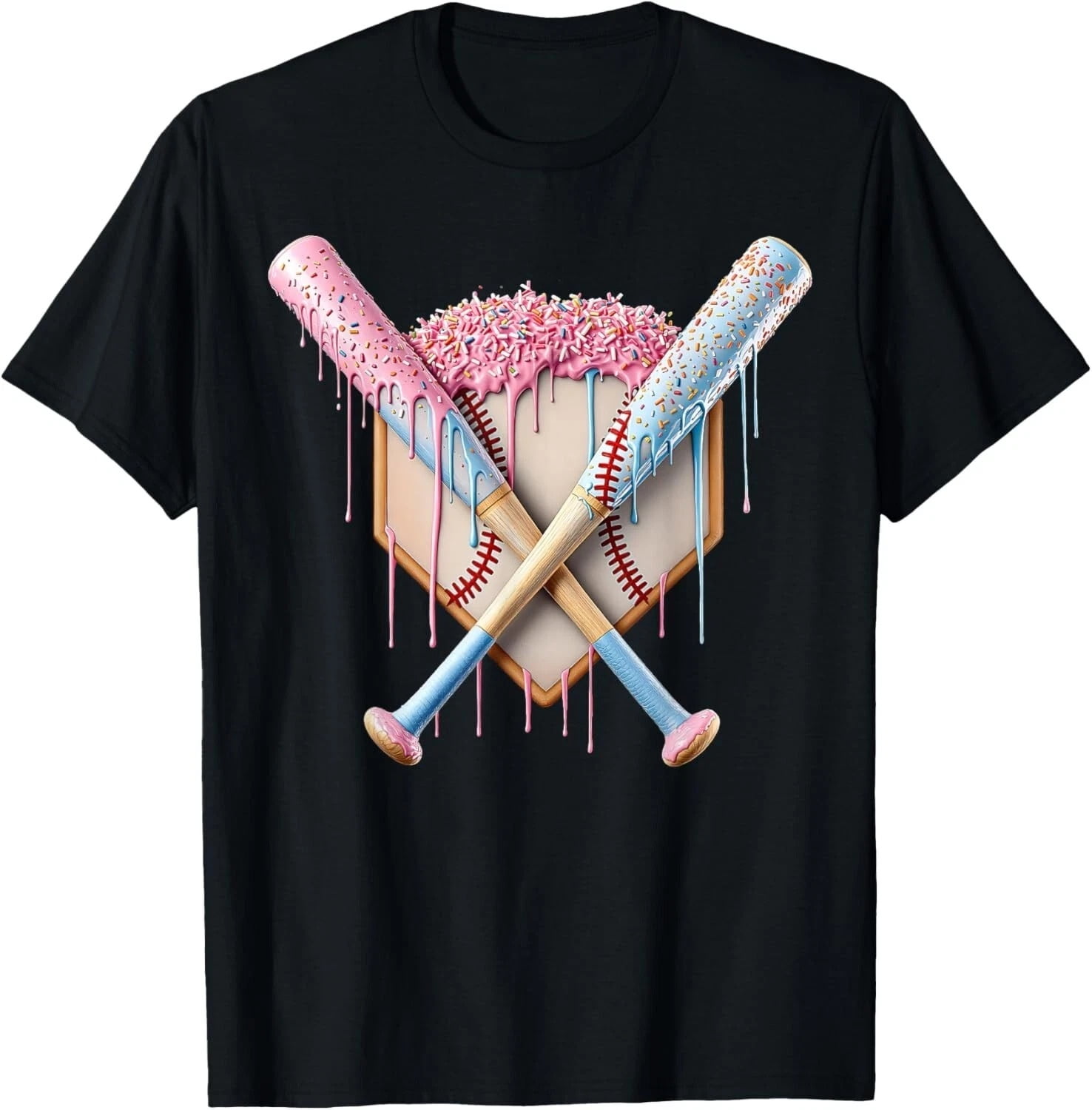 Baseball Ice Cream Drip For Boys Trendy Youth Baseball T-Shirt unisex T ...