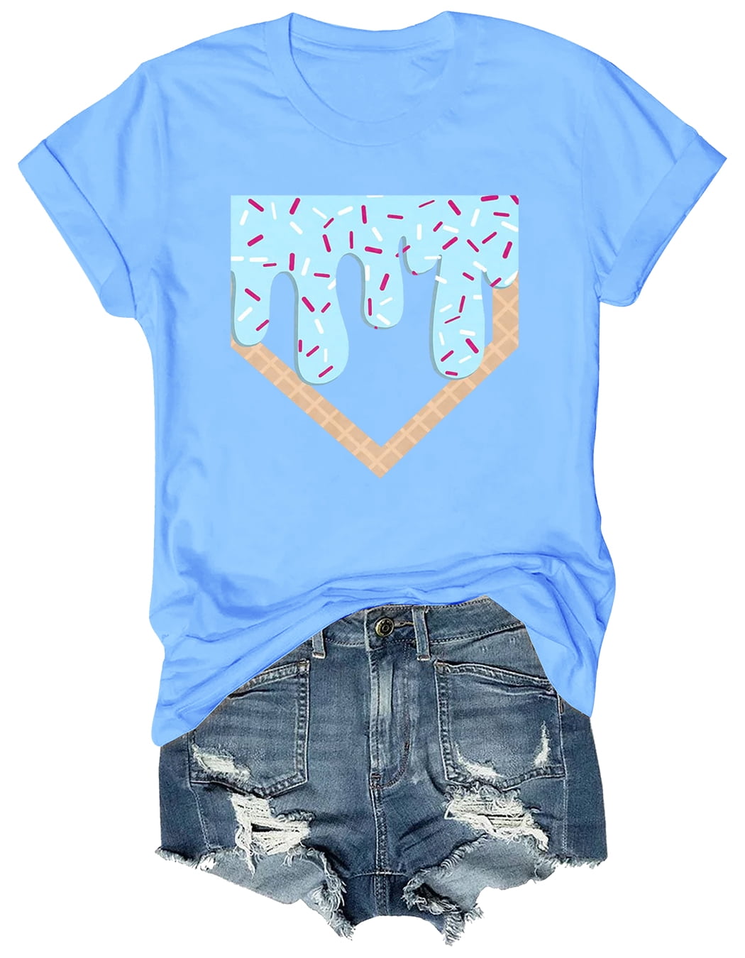 Baseball Ice Cream Dripping Baseball Home Plate Drip Shirt, Baseball ...