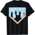 Baseball Ice Cream Dripping Baseball Home Plate Drip T-Shirt All Size S ...