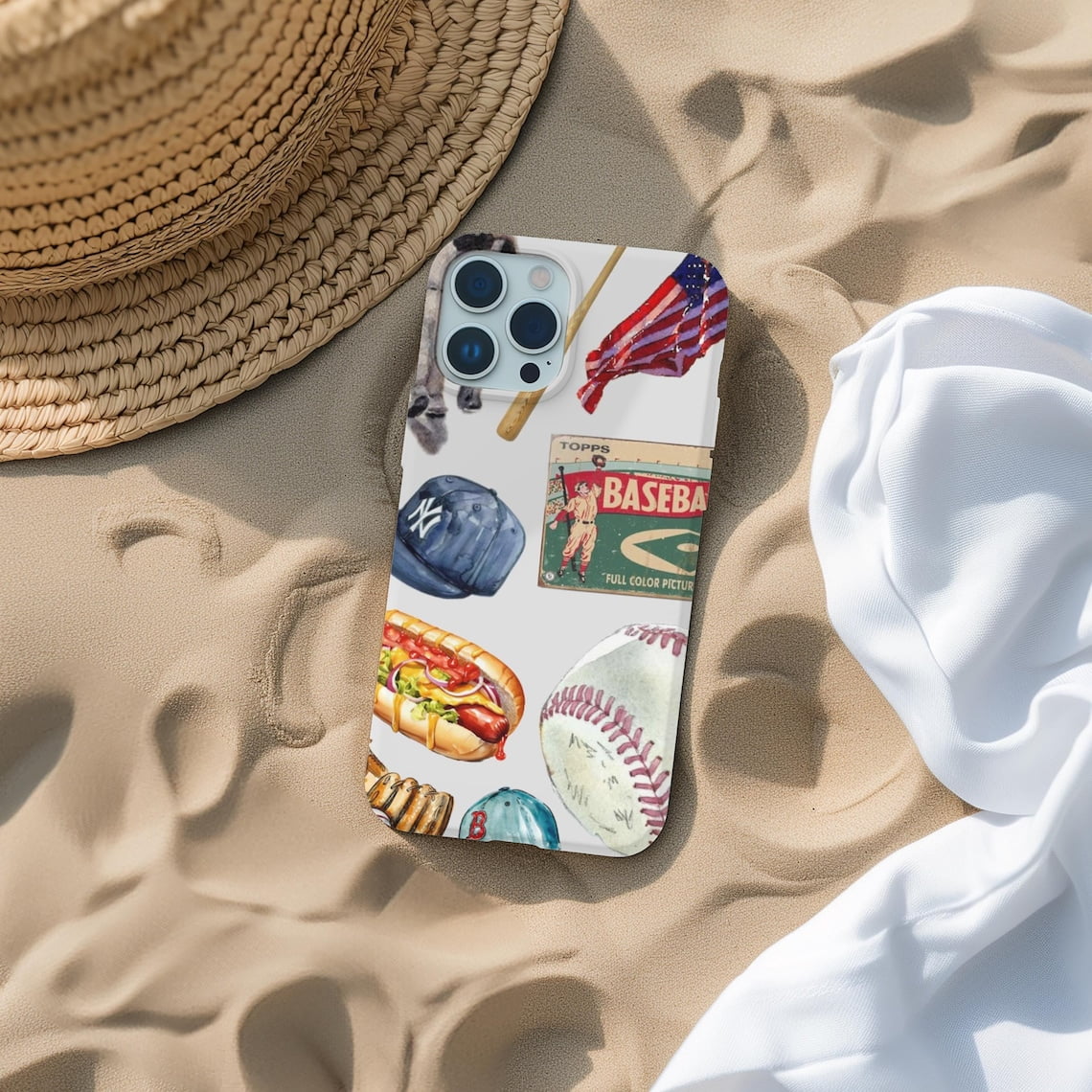 Baseball Inspired Collage Sporty Design iPhone Case with Polycarbonate ...