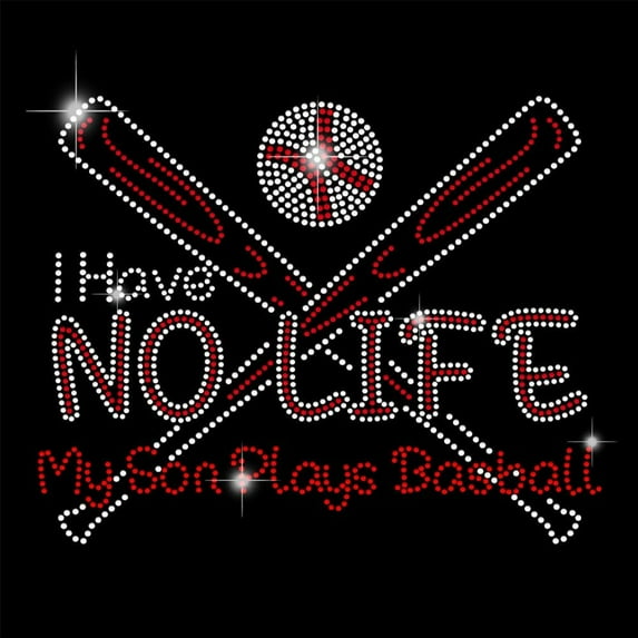 Baseball Iron on Rhinestone Transfer Sports Bling Rhinestone T-Shirt ...