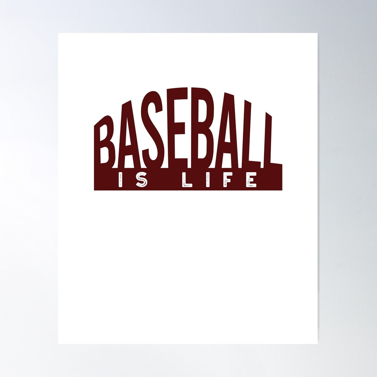 Baseball Is Life Poster Wall Art, Modern Wall Decor For Living Room ...