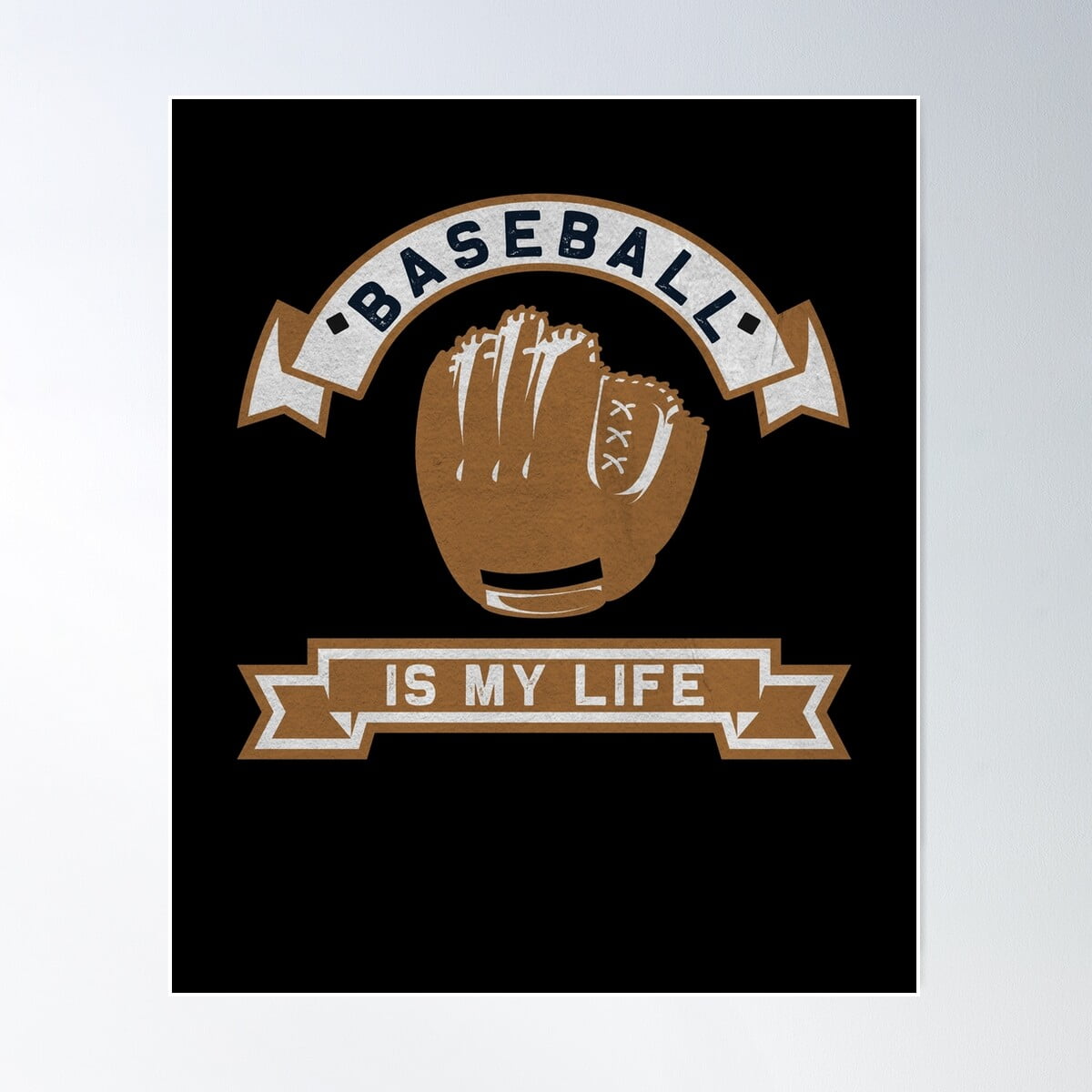 Baseball Is My Life Gift Funny Quote Apparel Poster Wall Art, Modern ...
