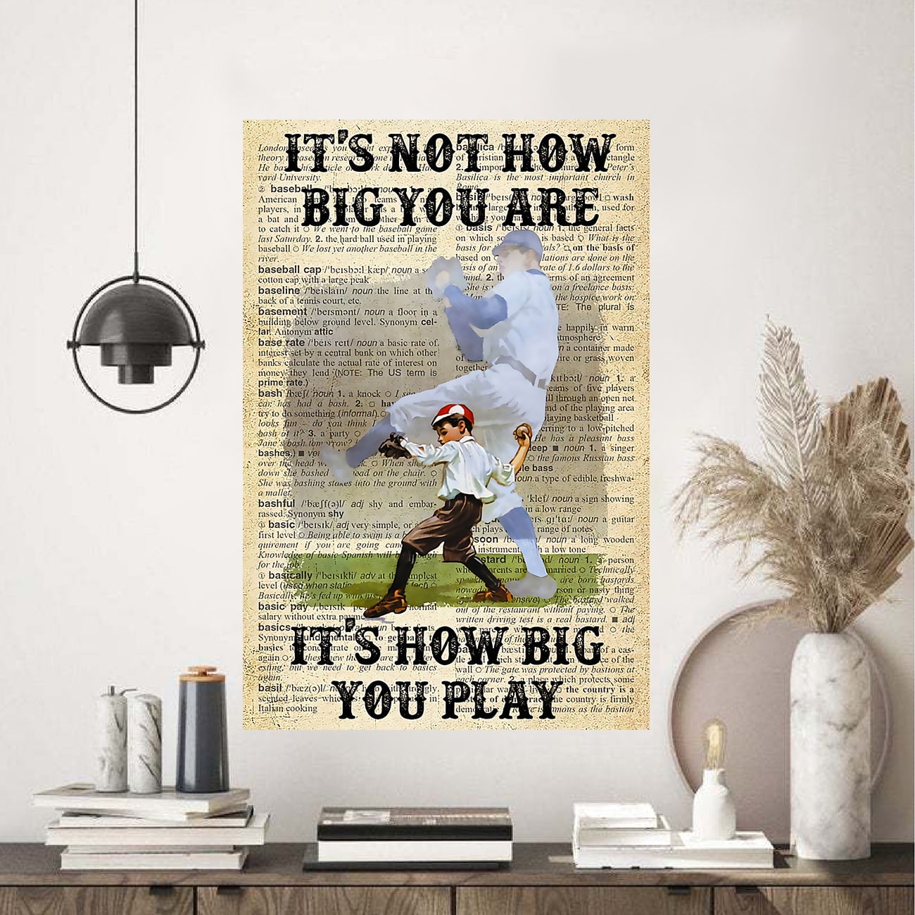 Baseball It's How Big You Play Poster Baseball Poster Gift for baseball ...