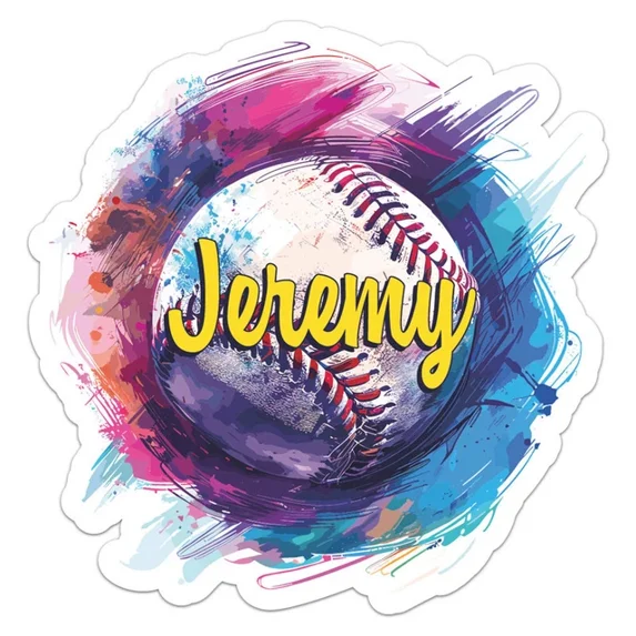 Baseball Jeremy Sticker Phone Decal Water Bottle Stickers Car Decals ...