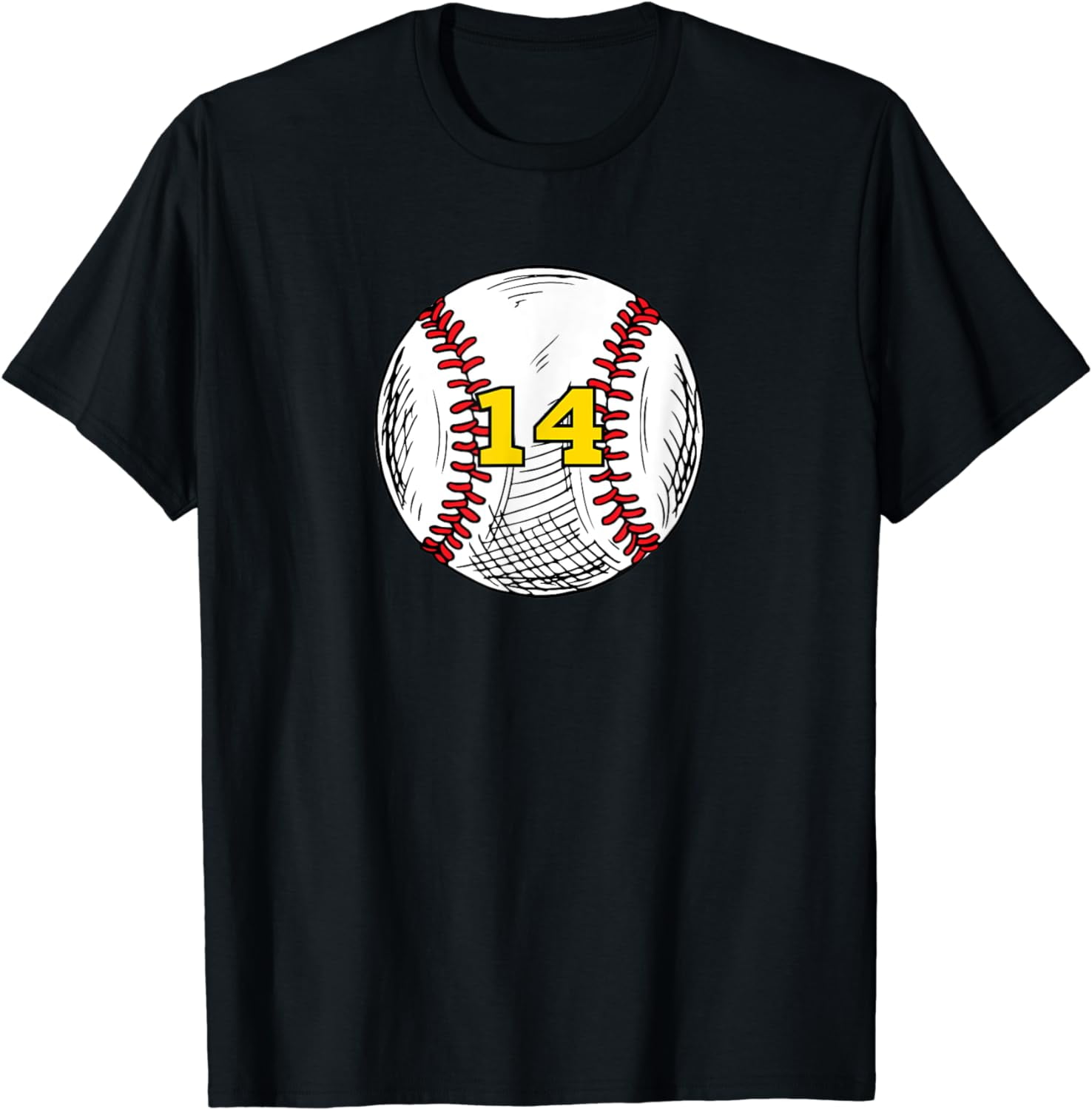 Baseball Jersey Favorite Lucky Number #14 T-Shirt - Walmart.com