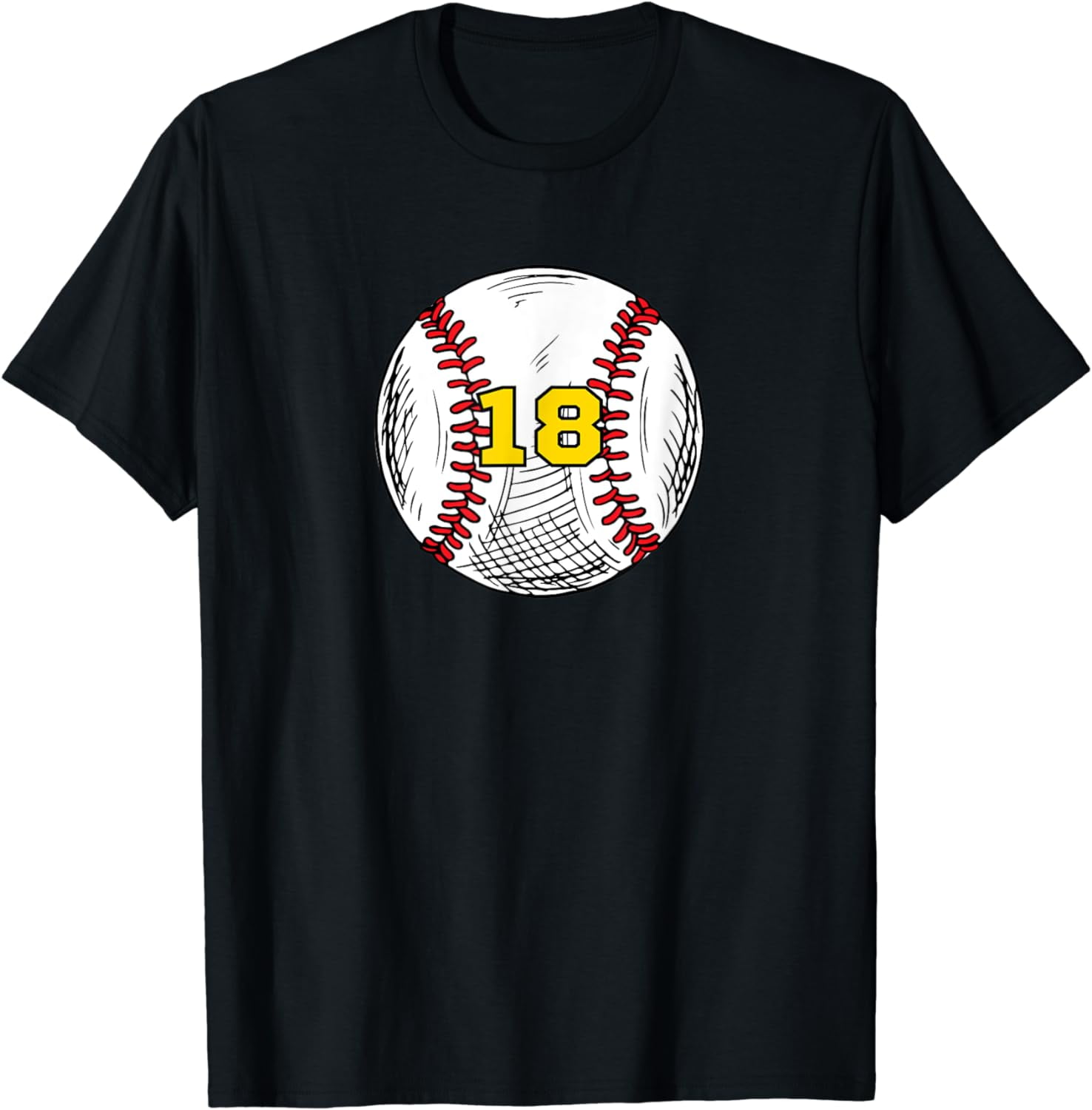 Baseball Jersey Favorite Lucky Number #18 T-Shirt - Walmart.com